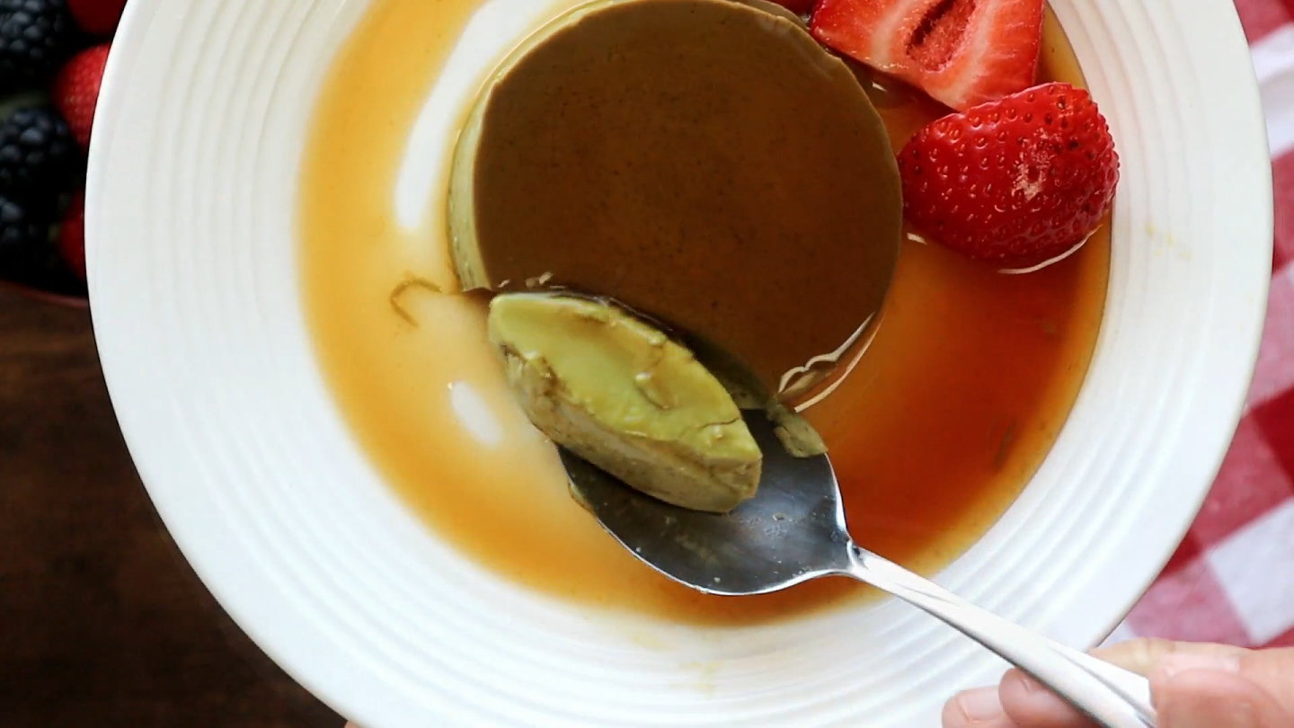 Vietnamese Green Tea Crème Caramel (Matcha Flan) - Vietnamese Food Recipes