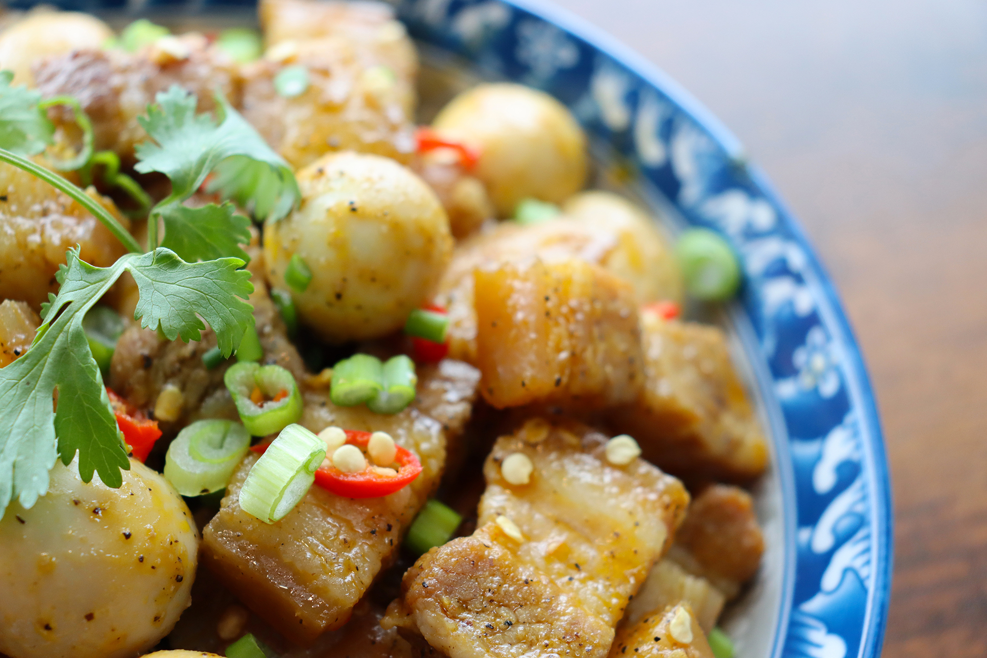 Braised Pork Belly and Quail Eggs (Thịt Ba Chỉ Kho Trứng Cút ...